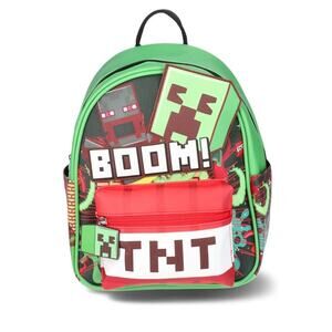 Minecraft | Bags | Minecraft Womens Backpack Purse Boom Tnt Print Bag ...